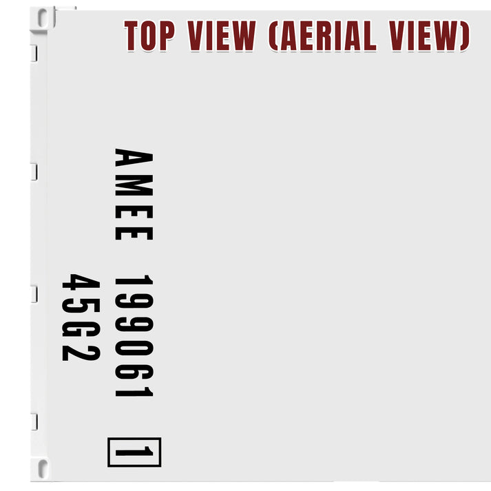 Custom Shipping Container TOP 2-Line Number Decal Sticker Lettering (2 ...