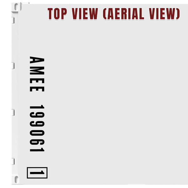 Custom Shipping Container TOP Number Decal Sticker Lettering (2-Pack ...